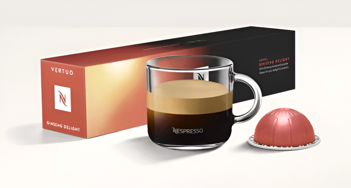 Кофе в капсулах Nespresso Vertuo, бленд Ginseng Delight, 80 ml, 10 капсул
