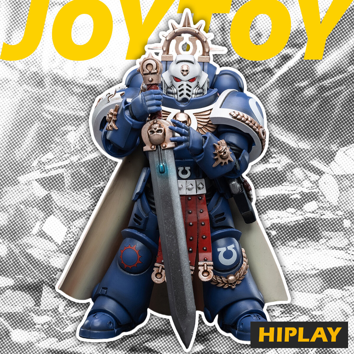 HIPLAY JOYTOY Warhammer 40000 Ультрамарины Капитан в Гравис-броне JT7745 1/18