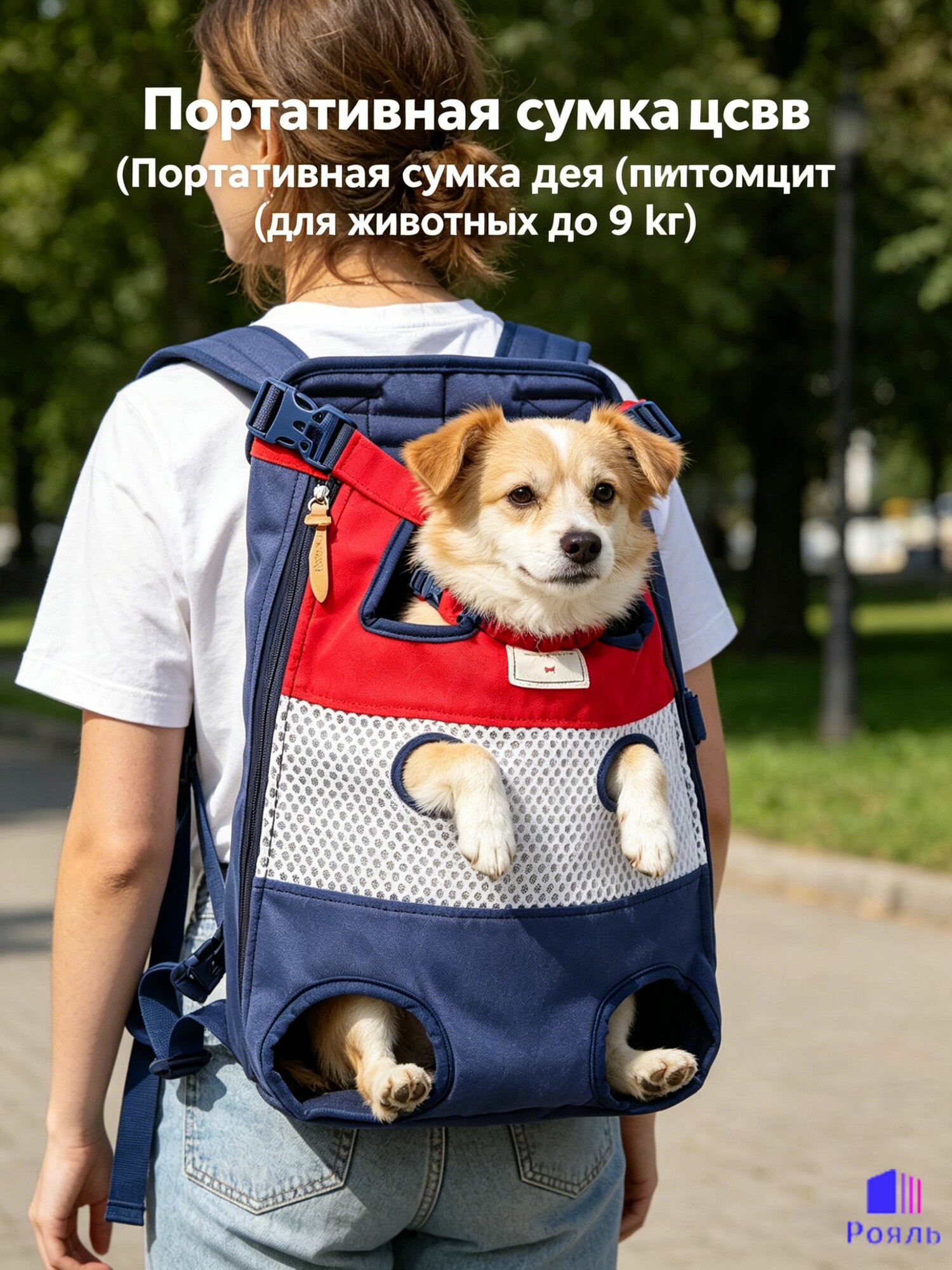Двусторонний рюкзак-переноска для кошек и собак, дышащий, для спины и груди, 25x40 см, выдерживает до 10 кг