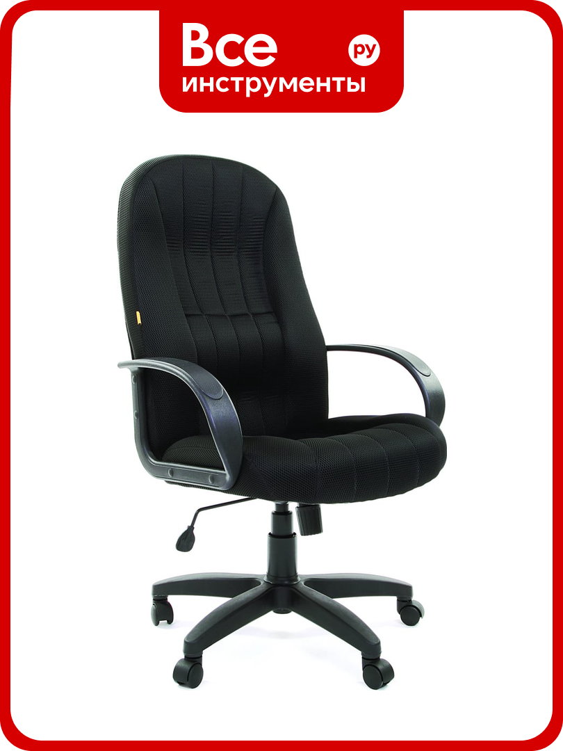 Компьютерное кресло CHAIRMAN 685 TW-11 черный 00-01173446, Оснащено колесиками, благодаря чему передвигается без усилий