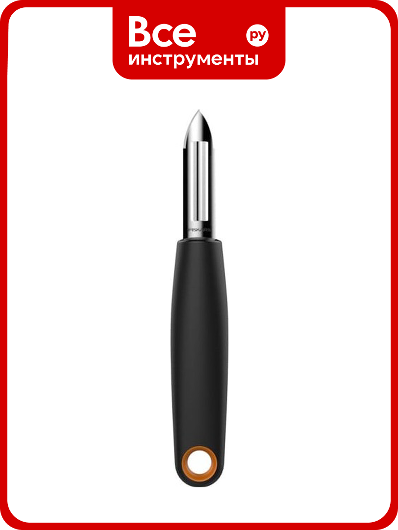 Маж для чистки с лезвием Fiskars FF 1014418, черный, стальное лезвие, пластиковая рукоять, средство для очистки