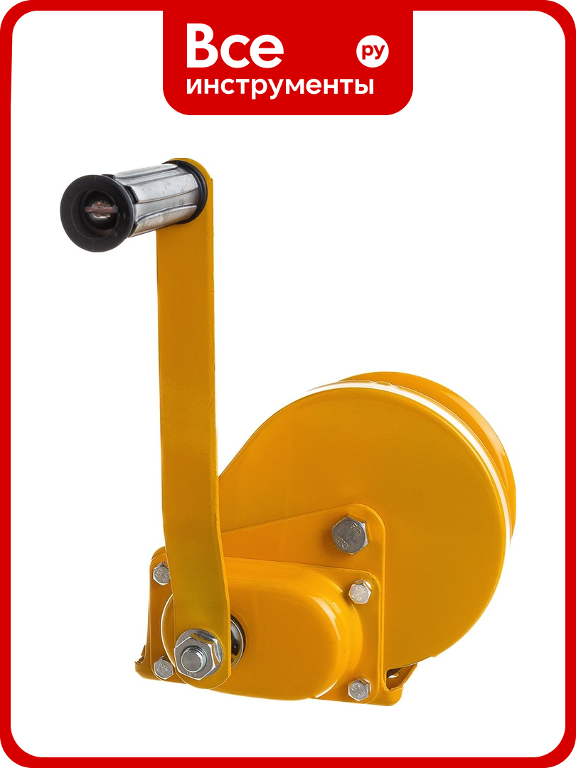 Ручная барабанная лебедка TOR ЛБ-1200 (BHW) г/п 0,5 т, длина троса 10 м 113054