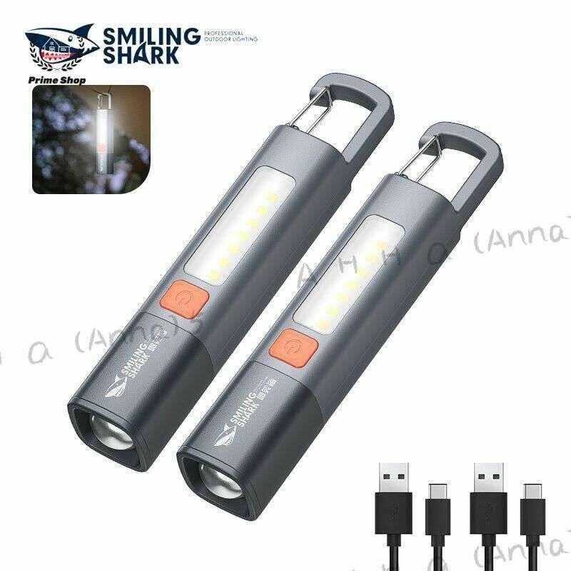 Рабочий фонарь SMILING SHARK USB-заряжаемый серый, 2 шт, 10 светодиодов, для работы и дома