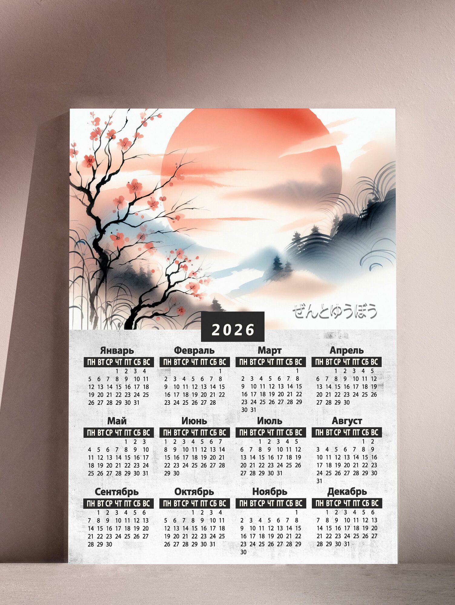 Календарь 2026 Япония