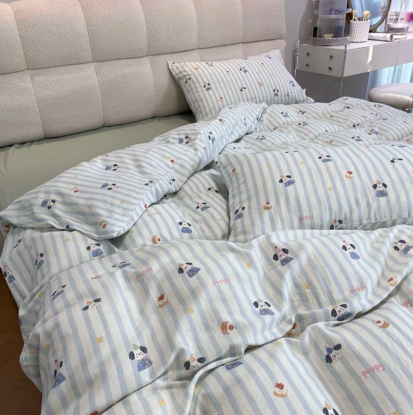 Комплект постельного белья из чистого хлопка Fair Isle, двухслойная марля, четыре предмета, новый стиль 2026 года,