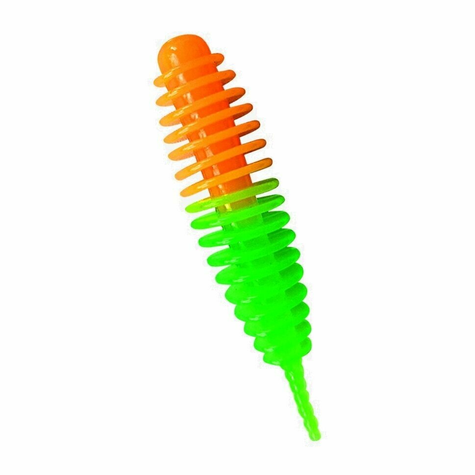 Силиконовая приманкаTROUT BAIT в банке, JUMBO 50, чеснок, COL. 24 (Orange-Green)
