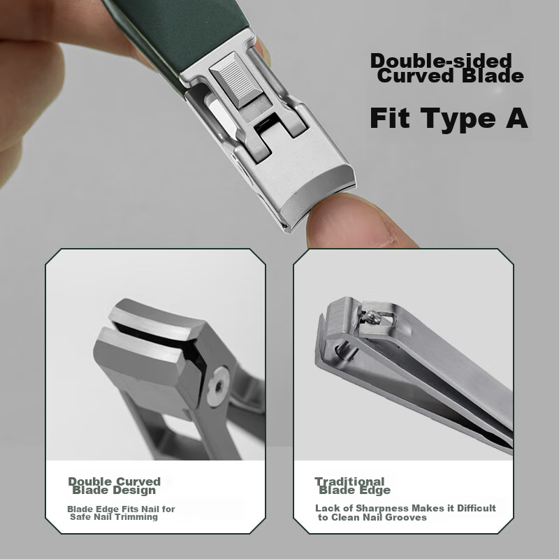 Zhang Xiaoquan large opening nail clippers stainless steel thick hard nail clippers manicure nail clippers nail file two-piece set H200101