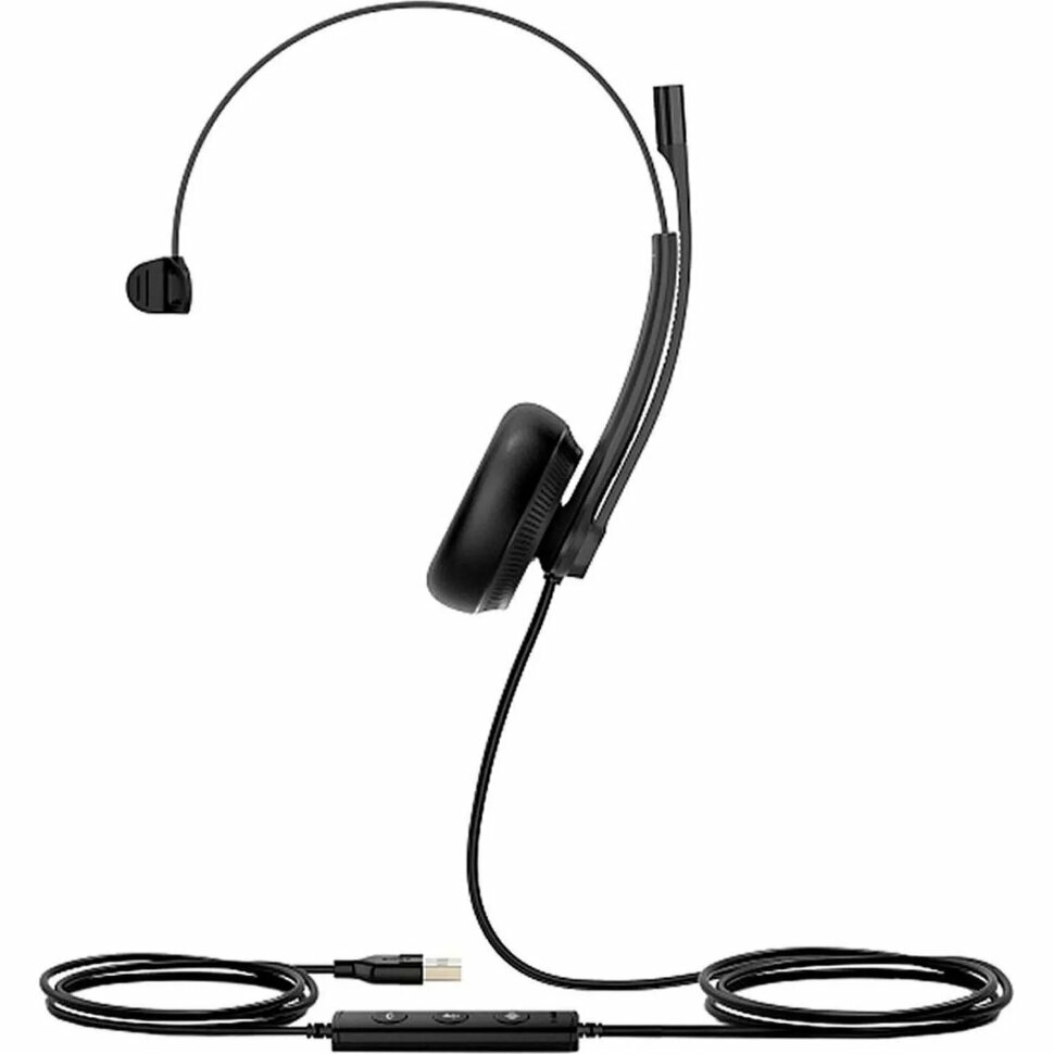 Гарнитура головная Yealink UH34 Mono UC Моно, Проводная, HD звук, USB, шт, 1437815