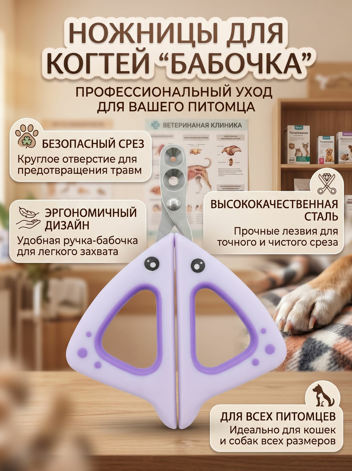 Кошачьи кусачки для ногтей кусачки для когтей когтерезка