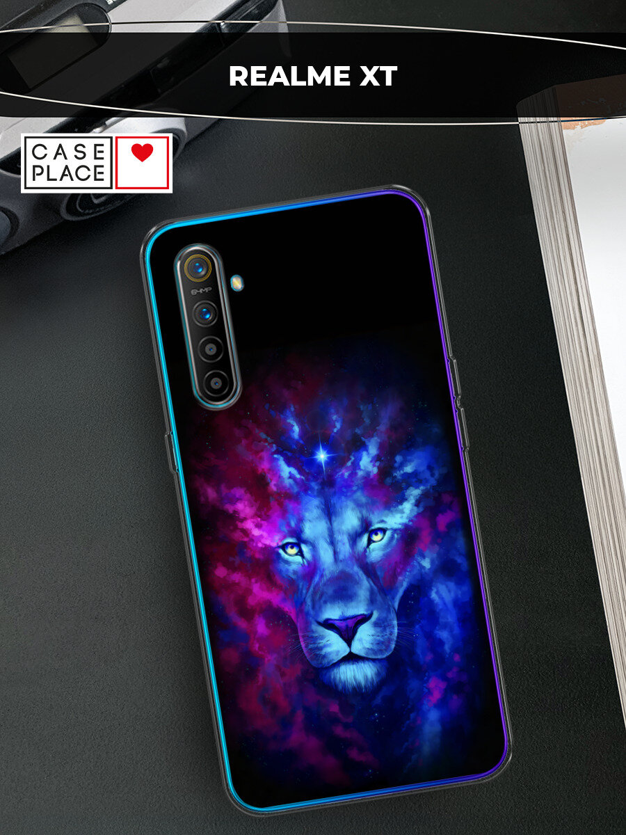 Чехол на Realme XT / Реалми XT с принтом Космический лев