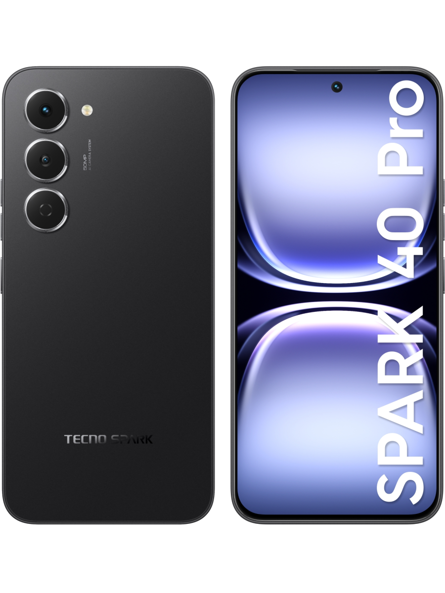 Смартфон Spark 40 Pro 128Gb 8Gb black 3G 4G 2Sim 6.78" AMOLED 1224x2720 And15 50Mpix 802.11