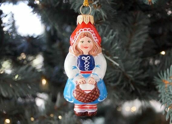 Елочная игрушка Красная шапочка