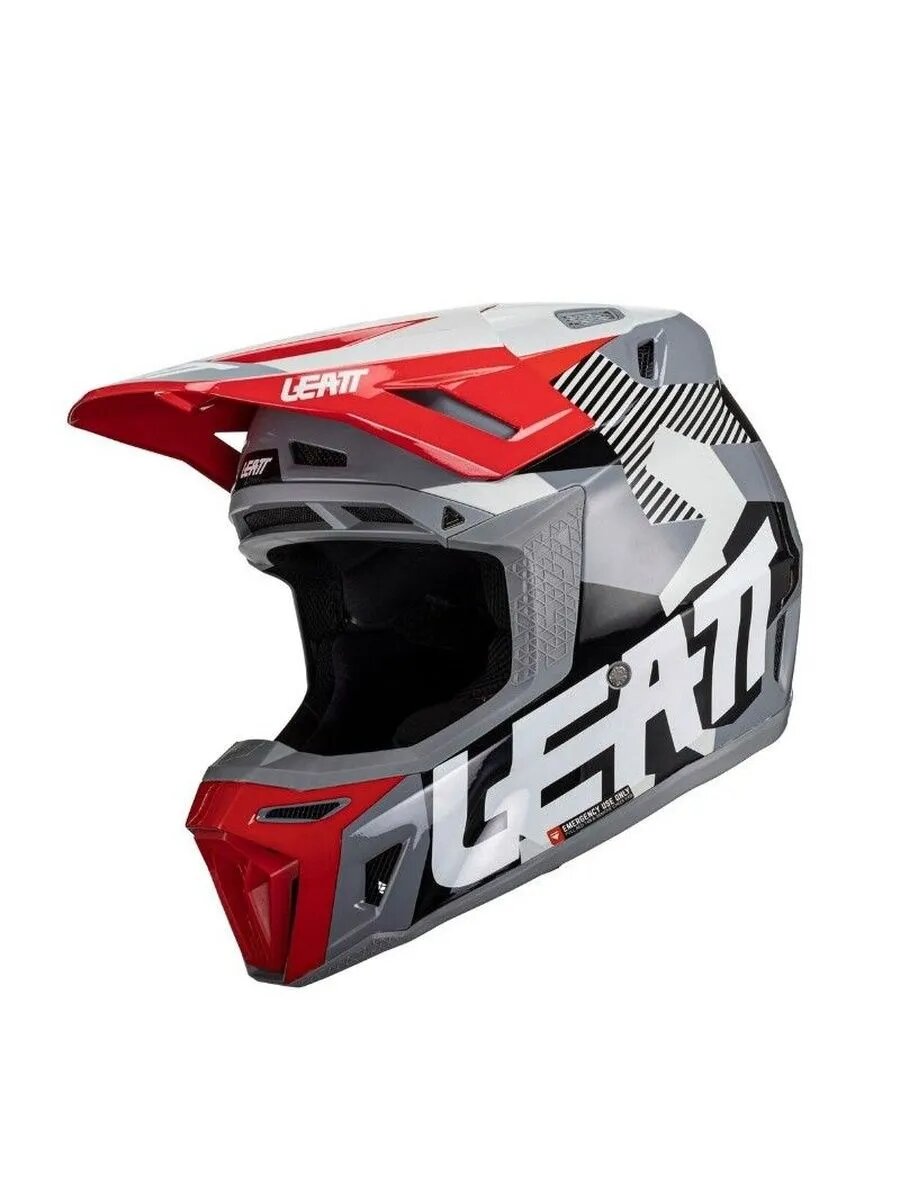 Шлем кроссовый Leatt Moto Helmet Kit Forge V24 L, полимерный материал, серый/черный/красный
