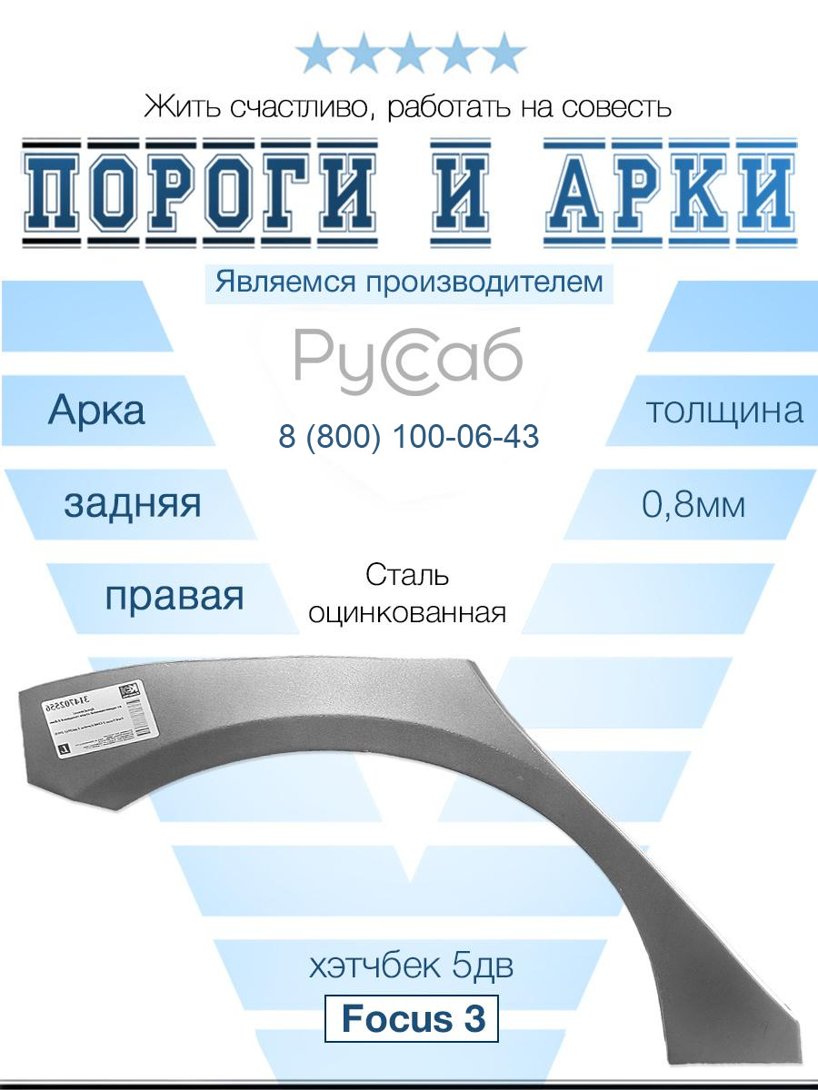 Арка правая для Ford Focus 3 хэтчбек