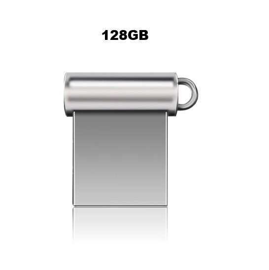 Мини-супер крошечный USB-накопитель, Серебристый флеш-накопитель на 128 ГБ