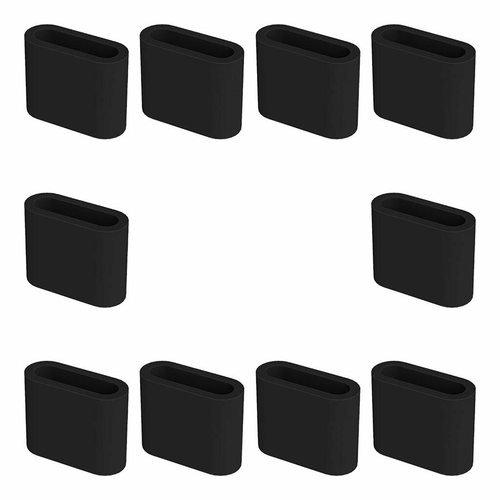 Заглушки для USB-C, 10шт - черный силикон