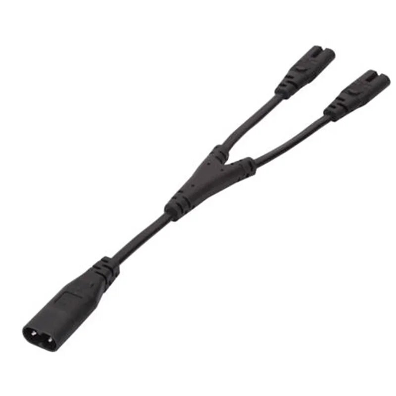 Кабель питания IEC 320 C8 на 2x C7, черный