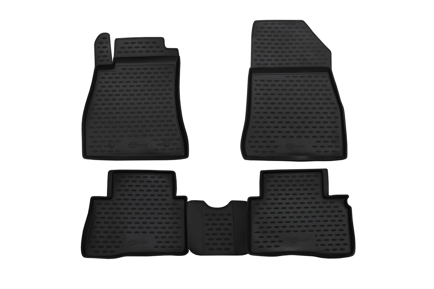 Коврики в салон NISSAN Juke, 2010-2014, 2014-> клипса R/N, 4 шт. (ПУ, повышенная износостойкость)