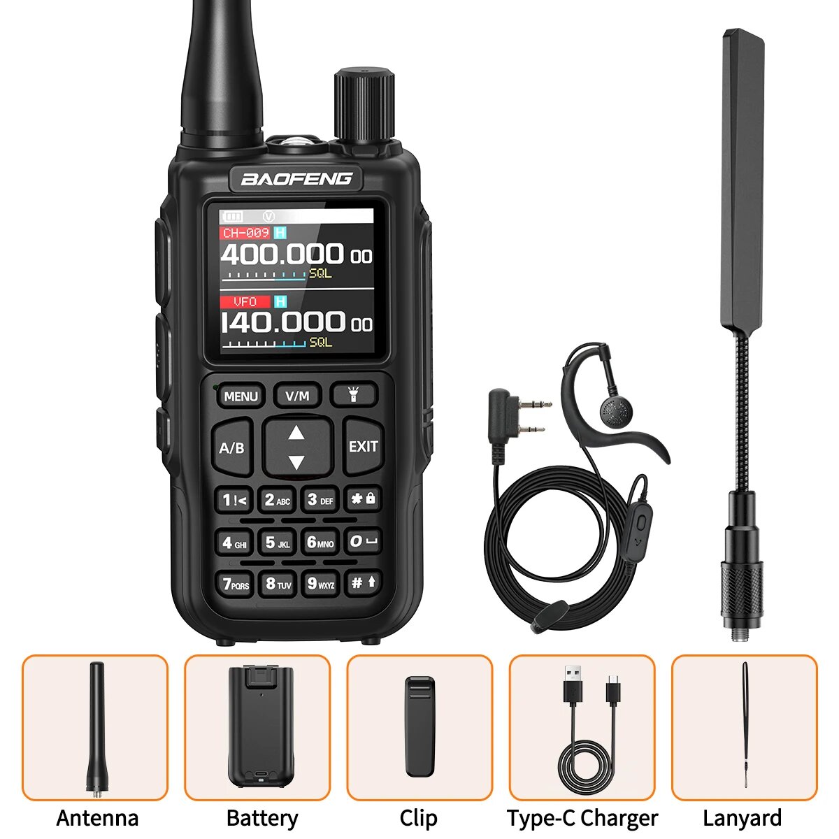 BAOFENG Рация Mini 5, Цвет: BL Add H-188
