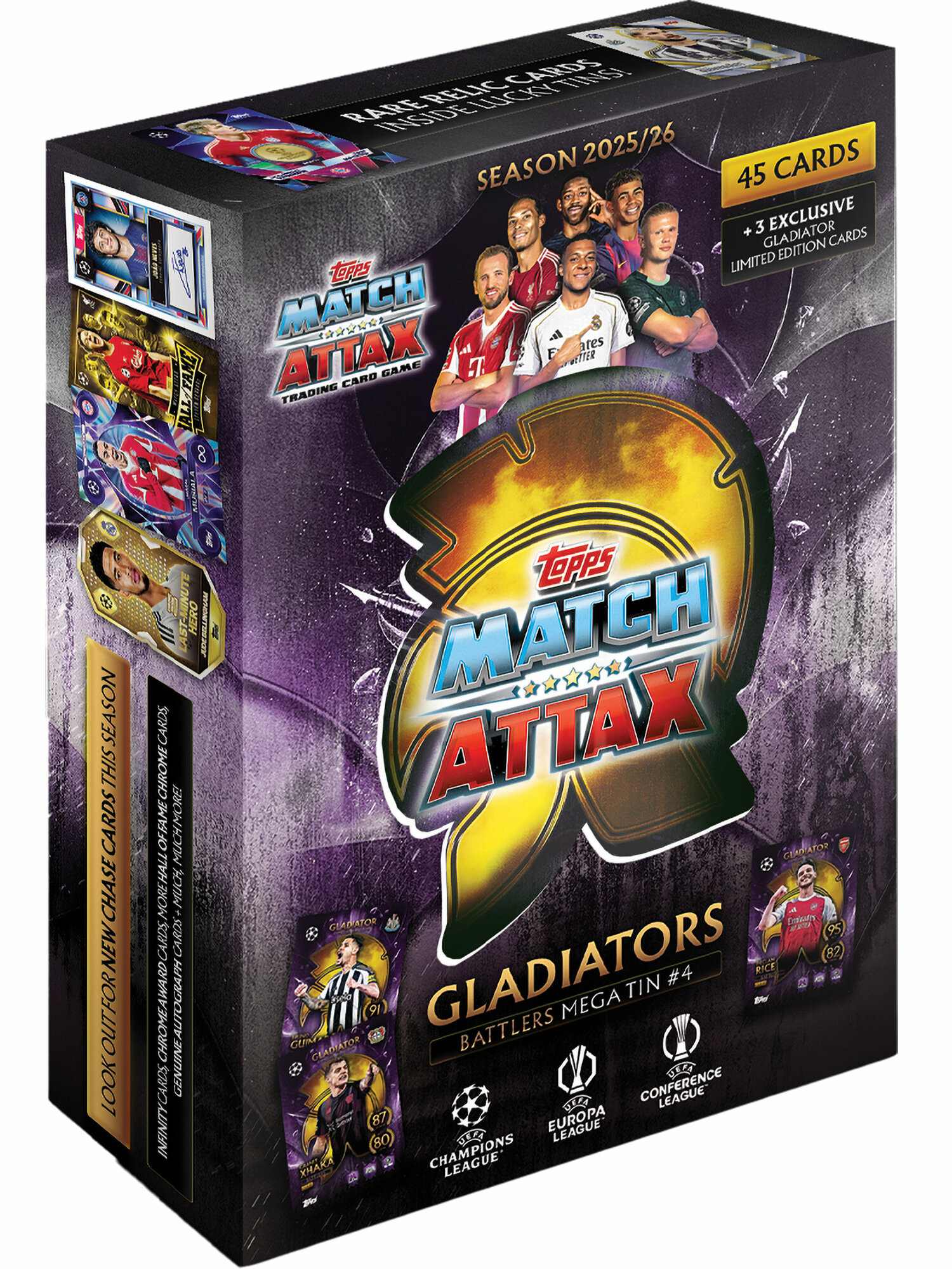 Карточки коллекционные TOPPS Match Attax UEFA Champions League 2025-26, Gladiators Battlers Mega Tin #4