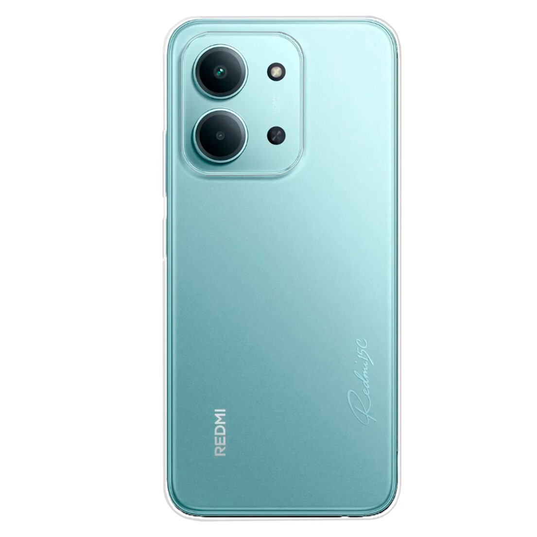 Чехол силиконовый для Xiaomi Redmi 15C (4G), c защитой камеры, X-CASE, прозрачный
