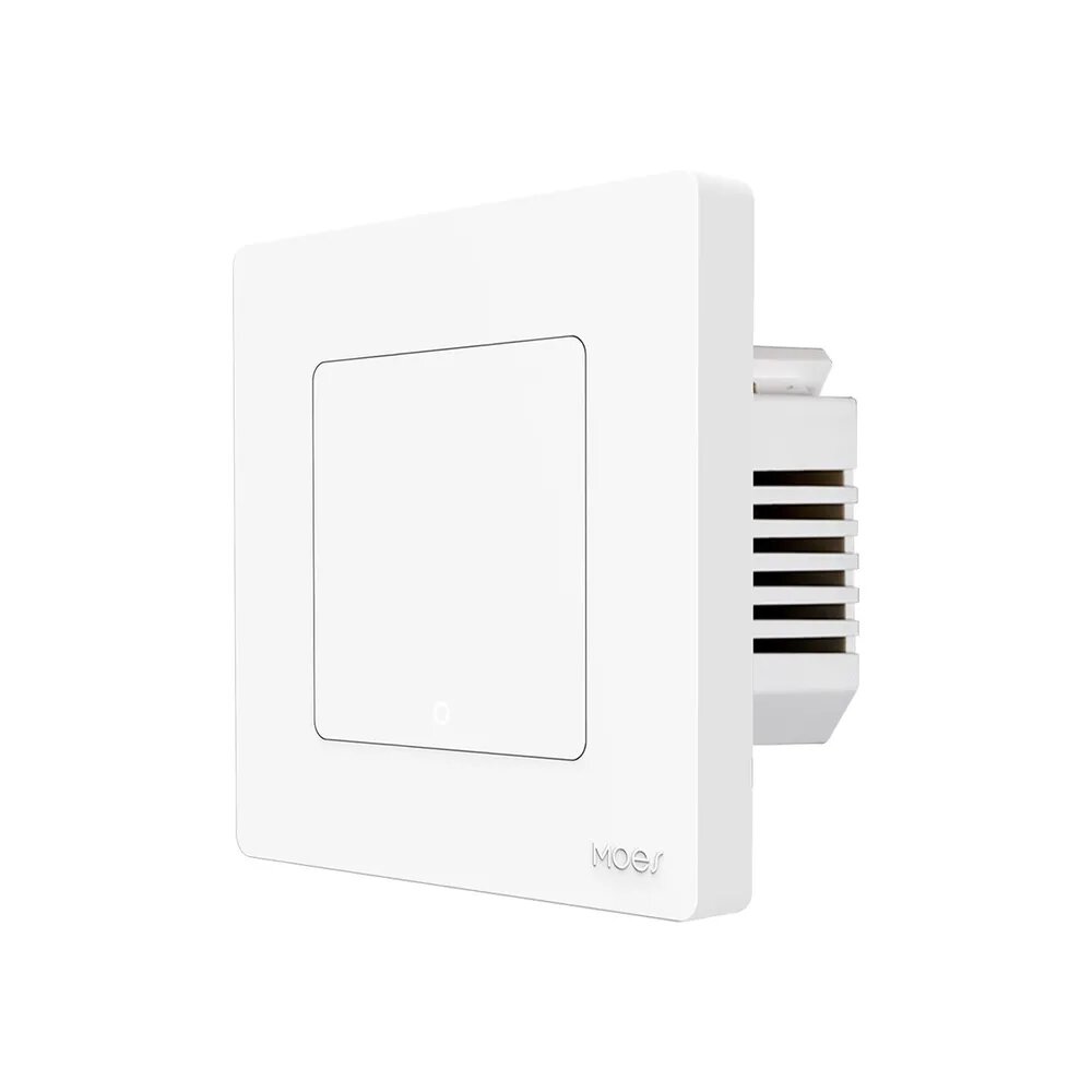 Moes ZS-SR-EU1-WH-MS / ZigBee, мастер-выключатель, двухклавишный, с голосовы
