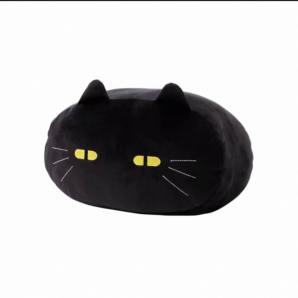 Мягкая игрушка чёрный кот, подушка-кошка для сна, поясная подушка, чёрного цвета