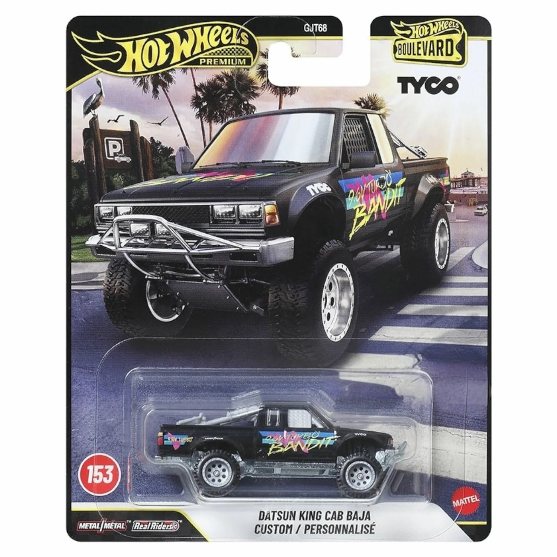 Машинка MATTEL MODEL 1:64 DATSUN KING CAB BAJA CUSTOM PERSONNALISE black Die-cast Alloy Model Collection Toy Children Gifts