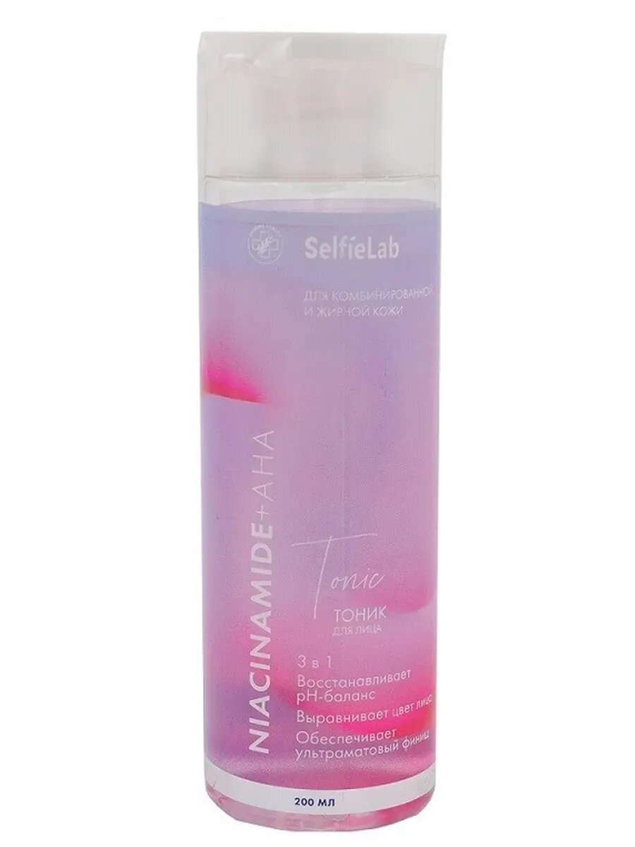 SELFIELAB NIACINAMIDE+AHA тоник для лица 200МЛ