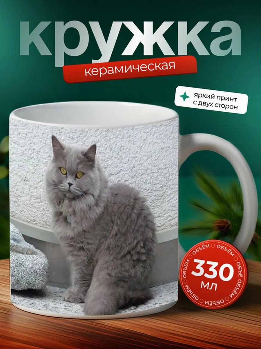Кружка Британская длинношерстная кошка 14,