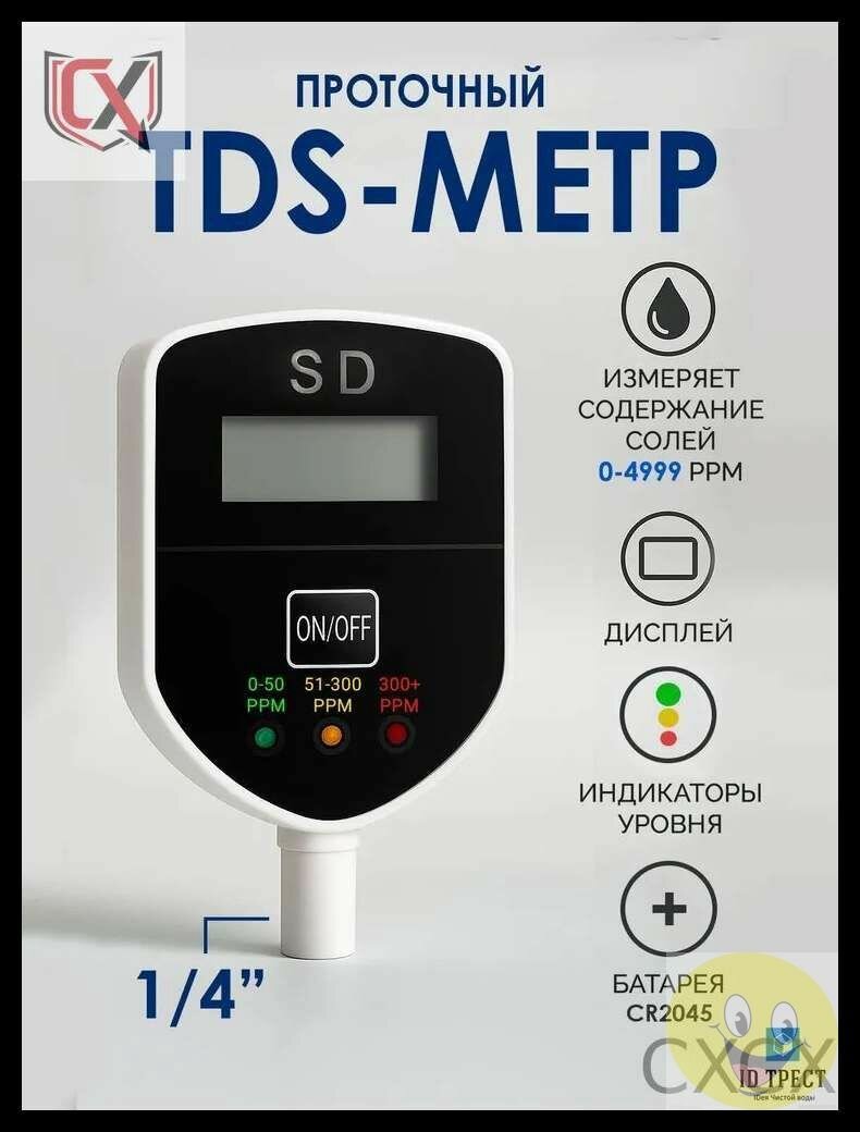 Встраиваемый онлайн TDS-метр для воды Водный Щит с функцией непрерывного контроля в реальном времени