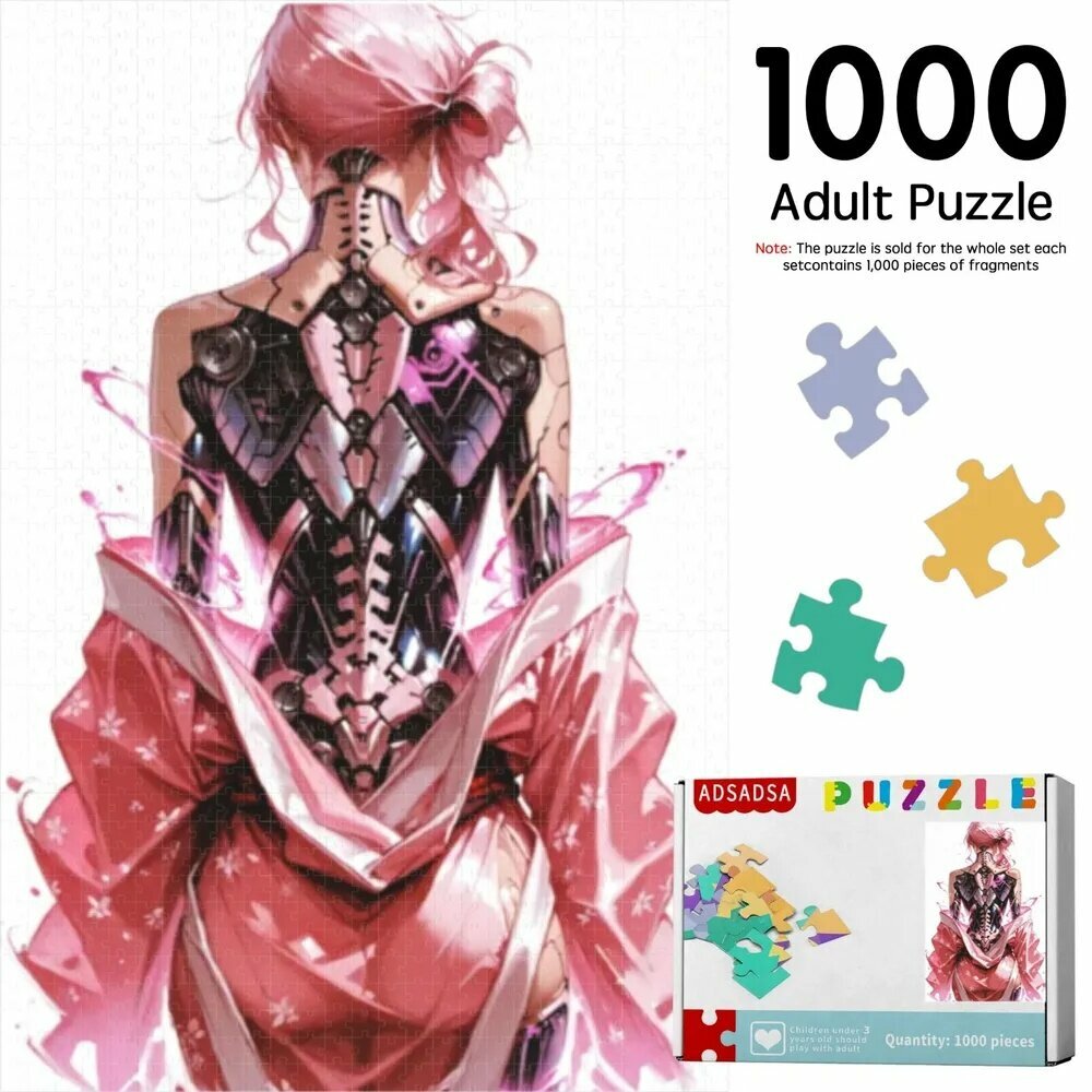 Пазл 1000 элементов, прямоугольный, 75×50 см, белый, вес 560