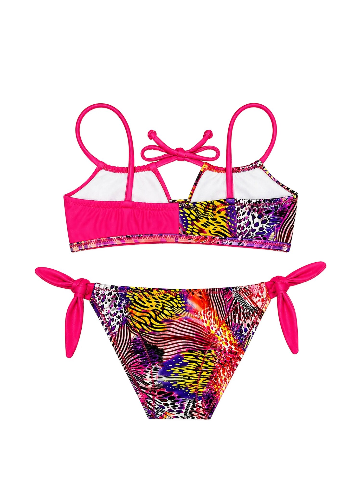 Купальник 4giveness Animal-print side-tie bikini, размер 14 лет, coral pink — фото 1