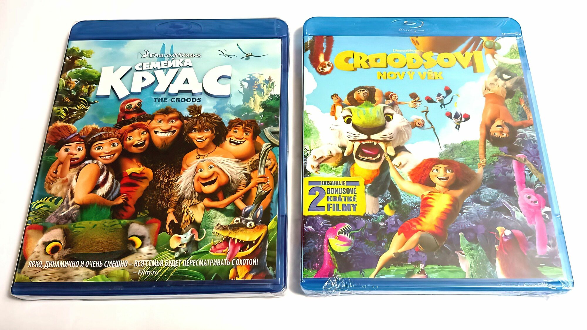 Мультфильм. DreamWorks. Семейка Крудс. Дилогия (2013-2020, 2 Blu-ray диска) фэнтези, комедия, приключения для всей семьи / 6+, 2 отдельных бокса