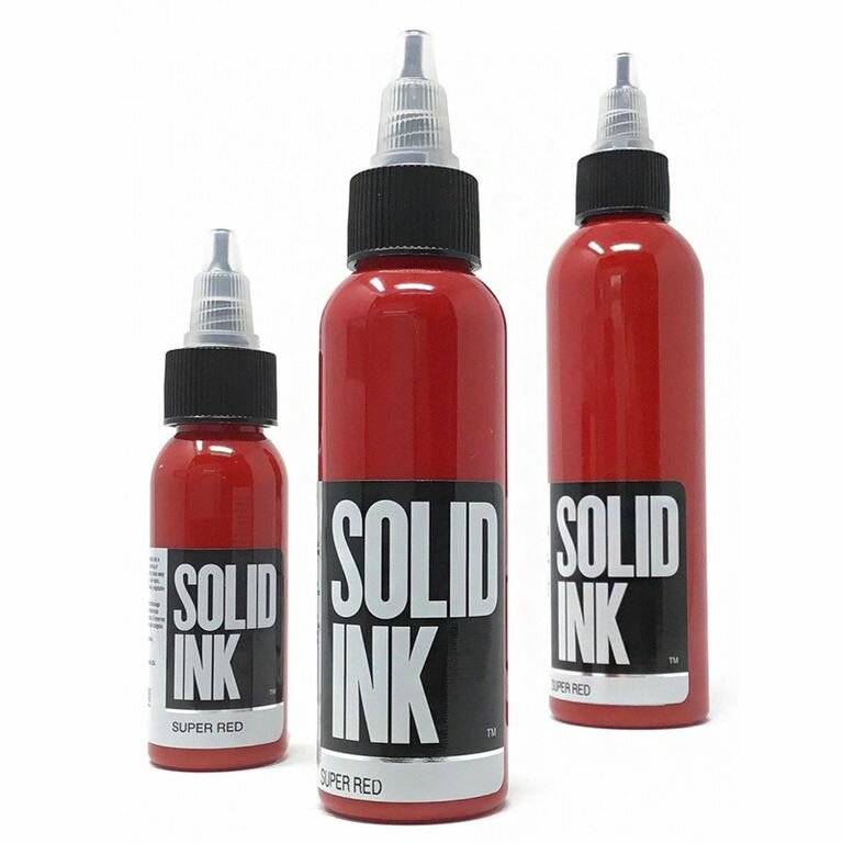 Тату краска Super Red - Solid Ink (США 1/2 oz - 15 мл.) — фото 1