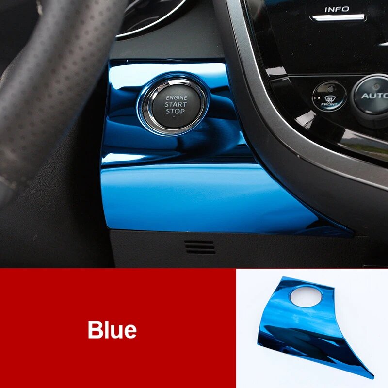 Крышка двигателя с одной кнопкой запуска для Toyota Camry 2018 2019 2020 2021 70 V70 Blue, Синий