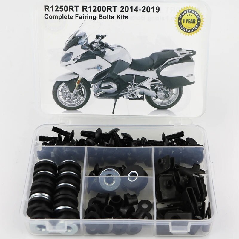 Подходит для BMW R1250RT R1200RT 2014-2019 2020 2021 2022 2023 2024 мотоциклетный полный комплект обтекателей болтов зажимы гайки винты сталь