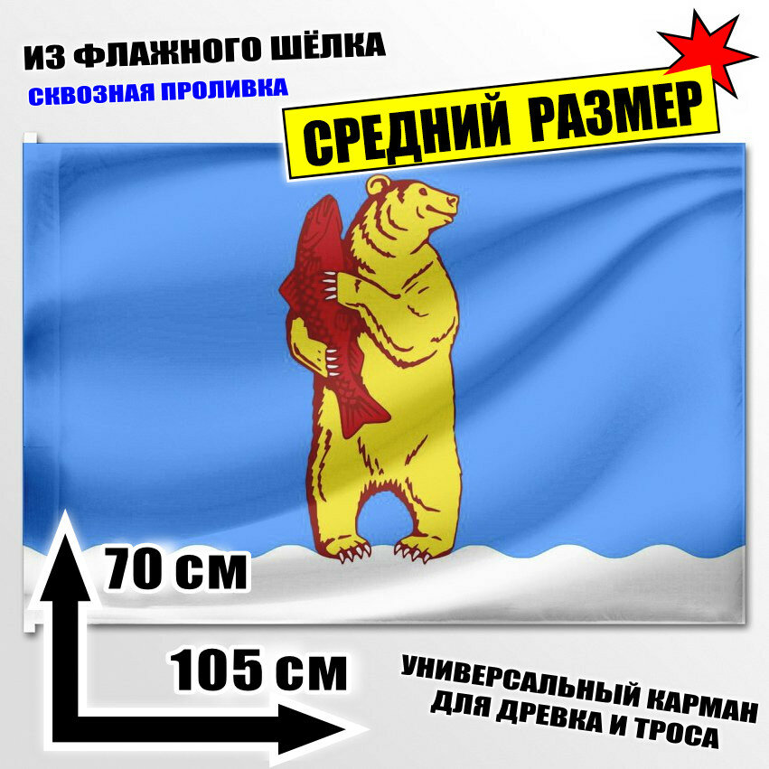 Флаг средний Анадыря 105x70 см