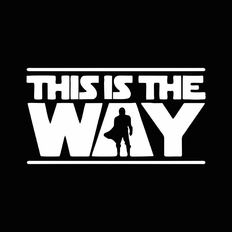 Наклейка на авто "This is the Way", 30x16cm, White Y462