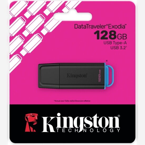 USB флешка Kingston DataTraveler Exodia 128Gb USB 3.2 Gen 1