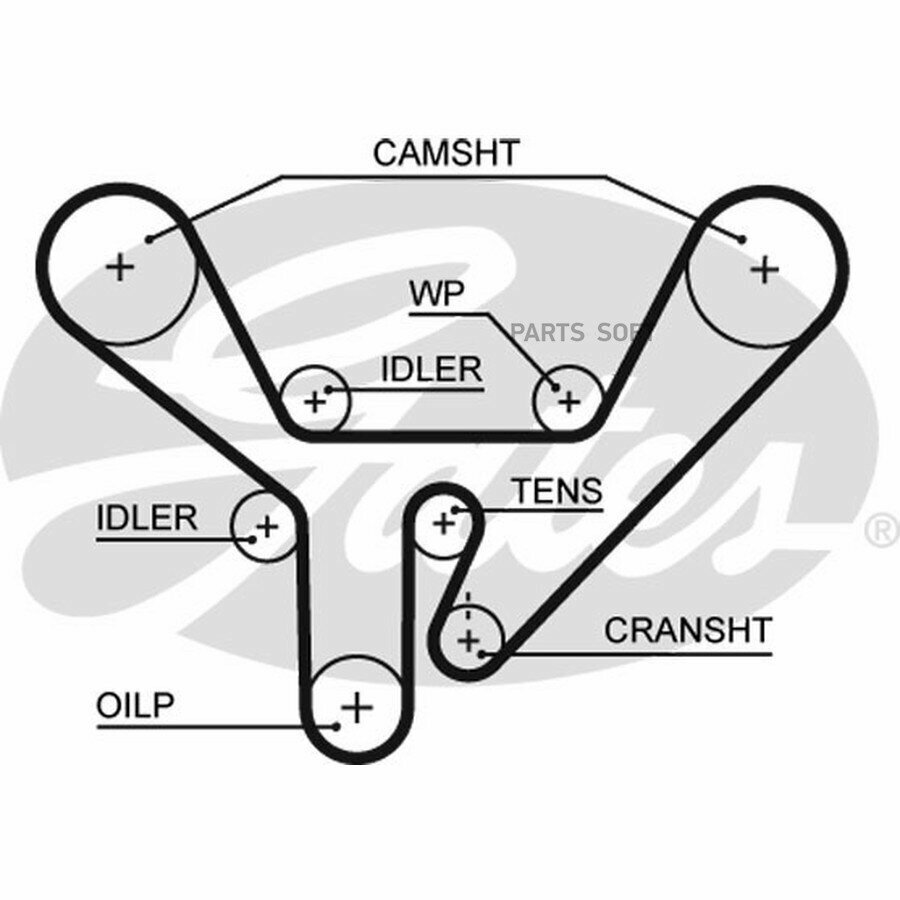 Ремень ГРМ AUDI 3.6-4.2 91-98 (299x30) от официального дистрибьютора, GATES, артикул 5518XS