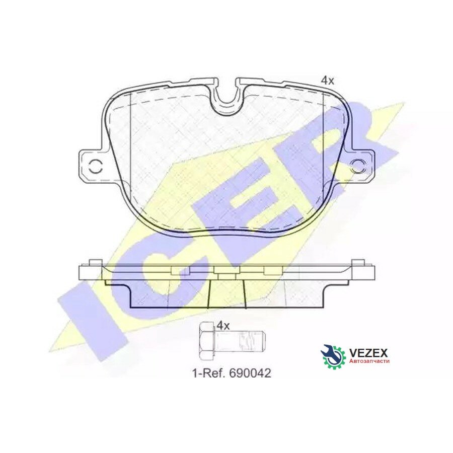 ICER 181952 181952 колодки дисковые задние!\ Land Rover Range Rover III/Sport 5.0 09>