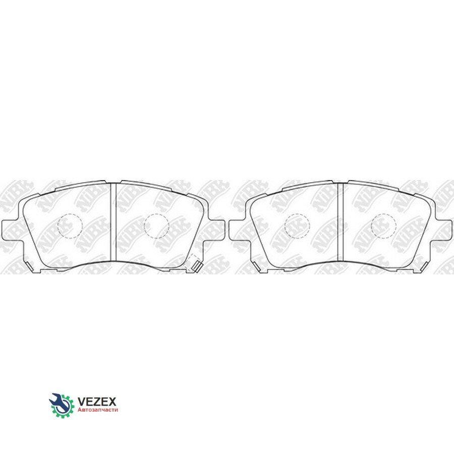 NIBK PN7390 Колодки передние (SUBARU FORESTER 9702/LEGACY 9603/OUTBACK 0003) PN7390