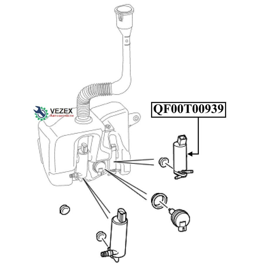 QUATTRO FRENI QF00N00044 Мотор омывателя