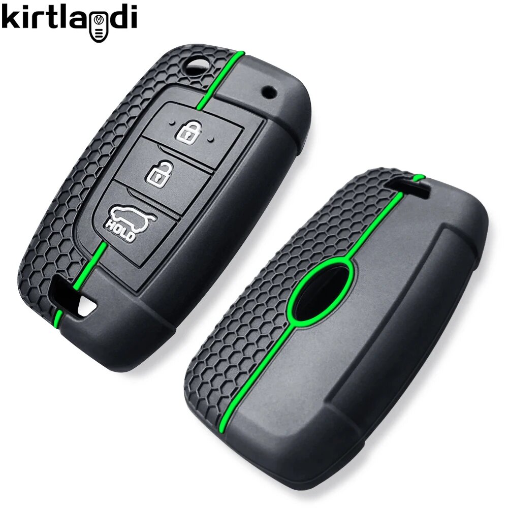 Силиконовый чехол для автомобильного ключа для Hyundai I30 Accent Tucson Ix35 greenline(3 BTN)