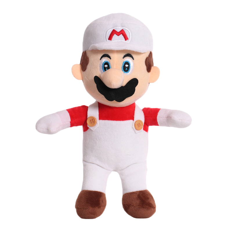Мягкая плюшевая игрушка Марио из Super Mario, белая плюшевая кукла Марио, 30 см, стоящая плюшевая игрушка-гриб для детей, 8-9 дюймов, коллекционная плюшевая игрушка-гриб для игрового автомата "Кран" и