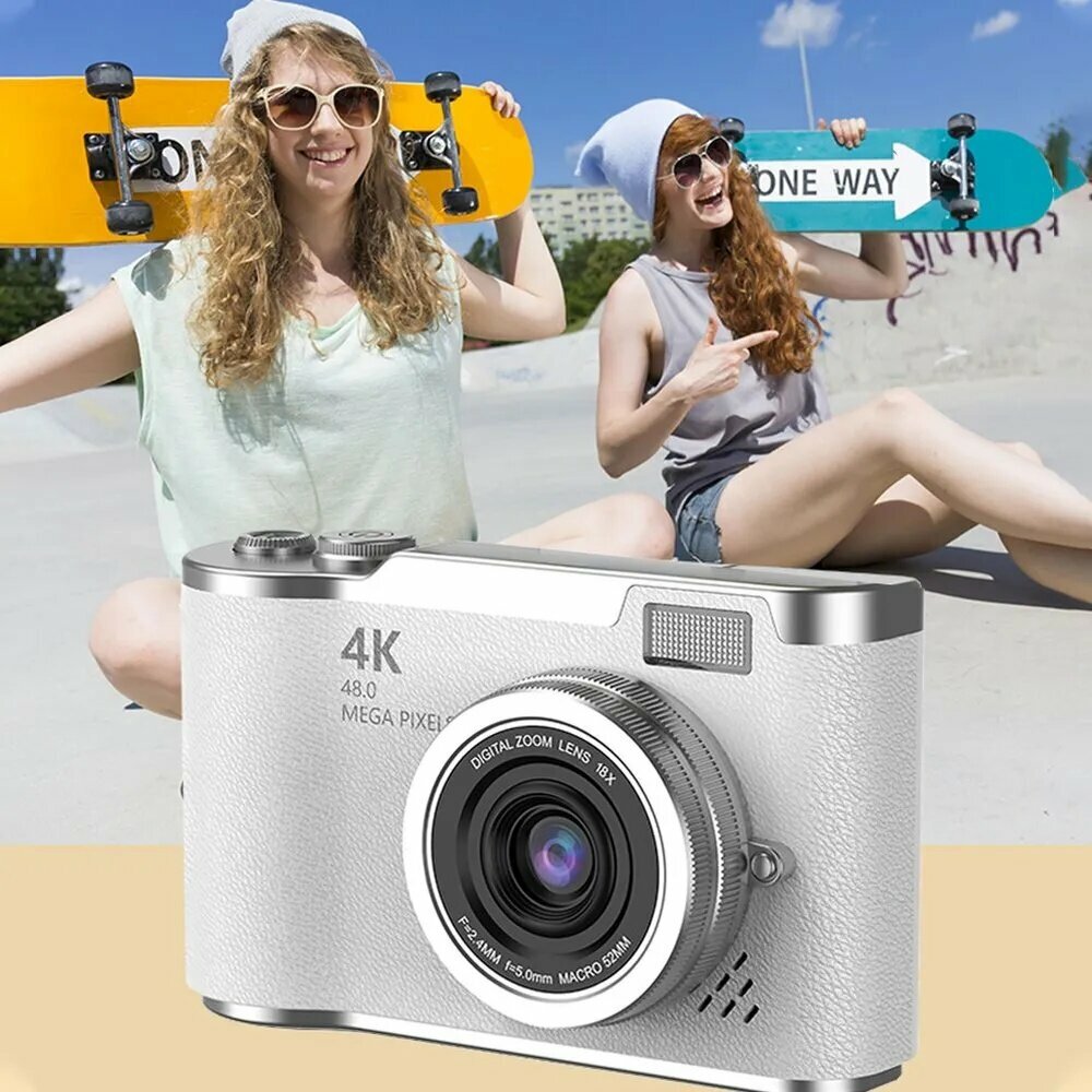 4K Digital Camera 48MP Portable CCD -камера 8X Zoom Video Recorder Подарок для подростков