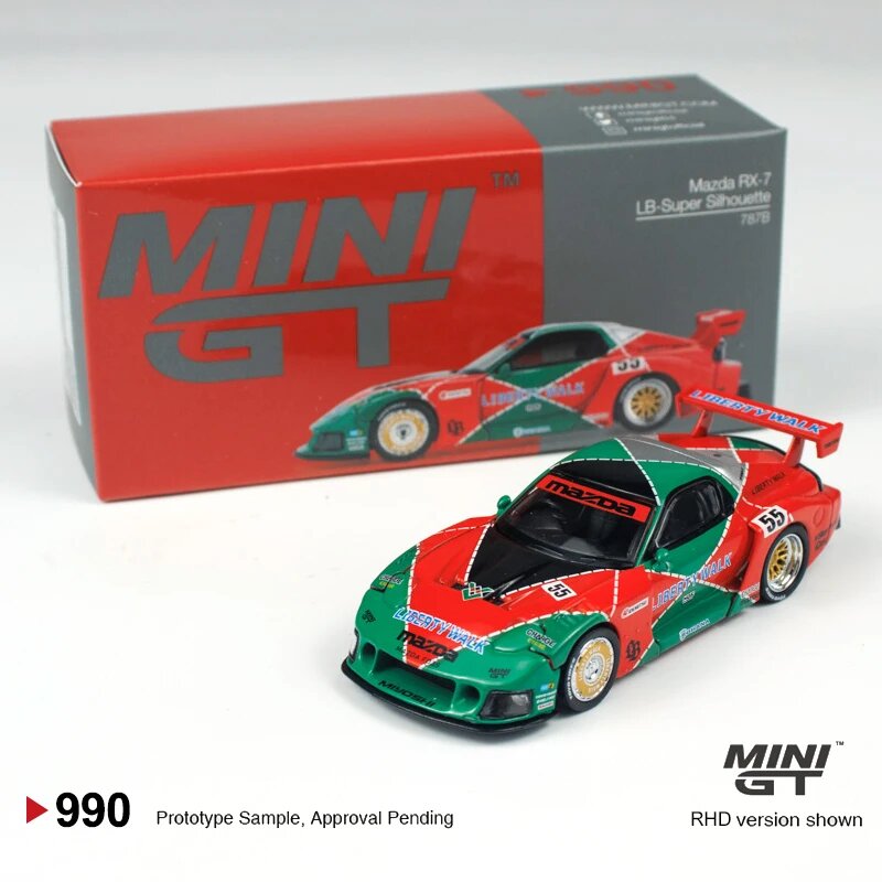 MINIGT 1:64 Mazda RX-7 LB-Super Silhouette 787B металлическая модель