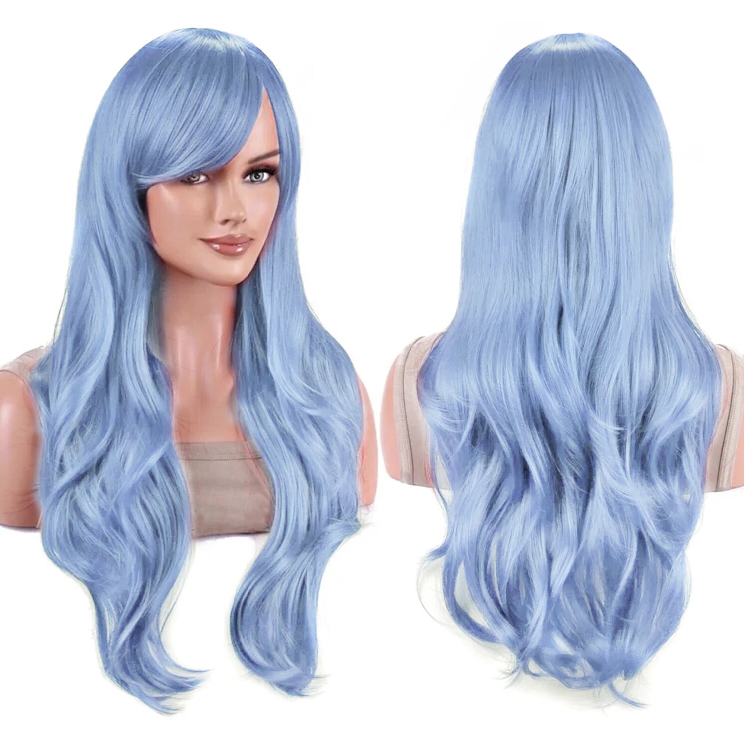 Синтетический парик с челкой Elf Blue, 70 см