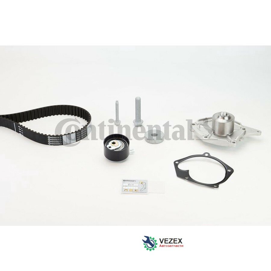 CONTINENTAL CT1035WP3 Ремень ГРМ комплект [123 зуб,27mm] + Водяной насос + ролик + 2 болта